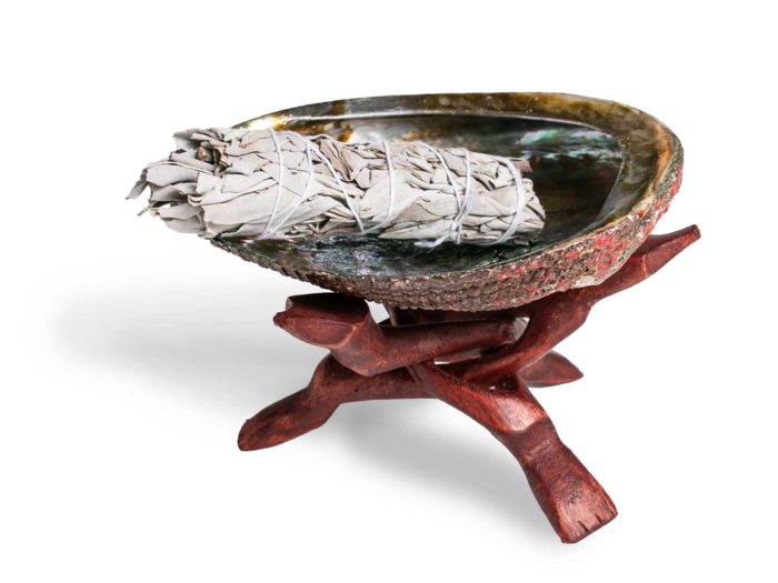 Sage / Shell / Stand Gift Set - Sweetgrass Trading Co