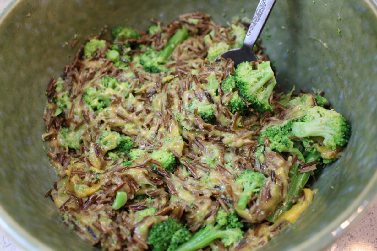 Cheese and Broccoli Wild Rice Casserole - Sweetgrass Trading Co